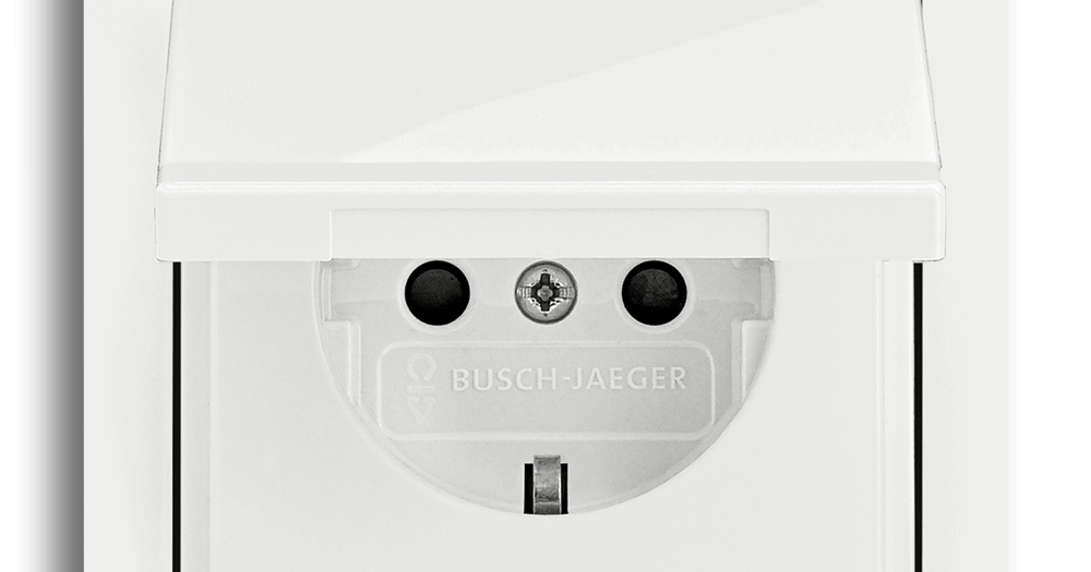 Busch-Jaeger – SCHUKO® socket outlet with hinged cover