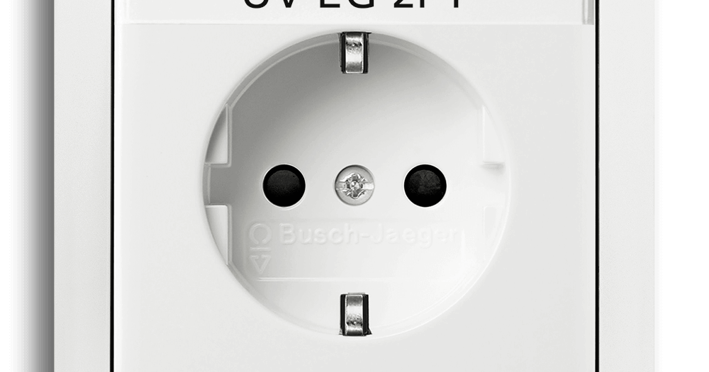 Busch-Jaeger – SCHUKO® socket outlet with labelling field
